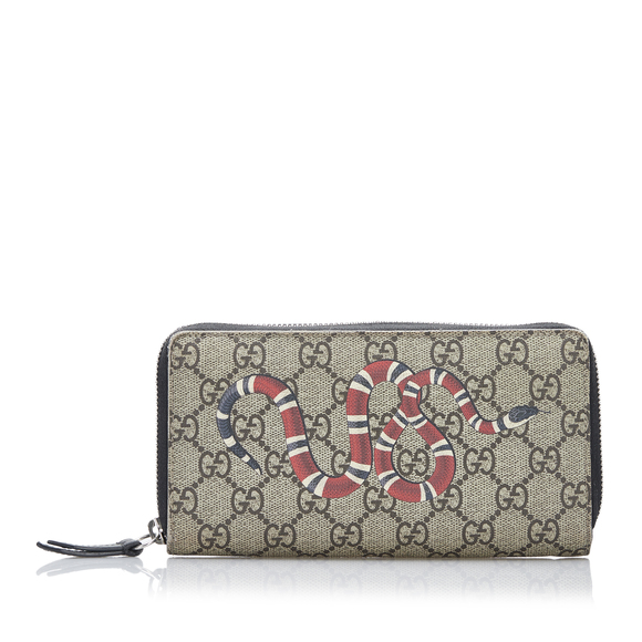 Gucci | Bags | Gucci Gg Supreme Kingsnake Zip Around Wallet | Poshmark